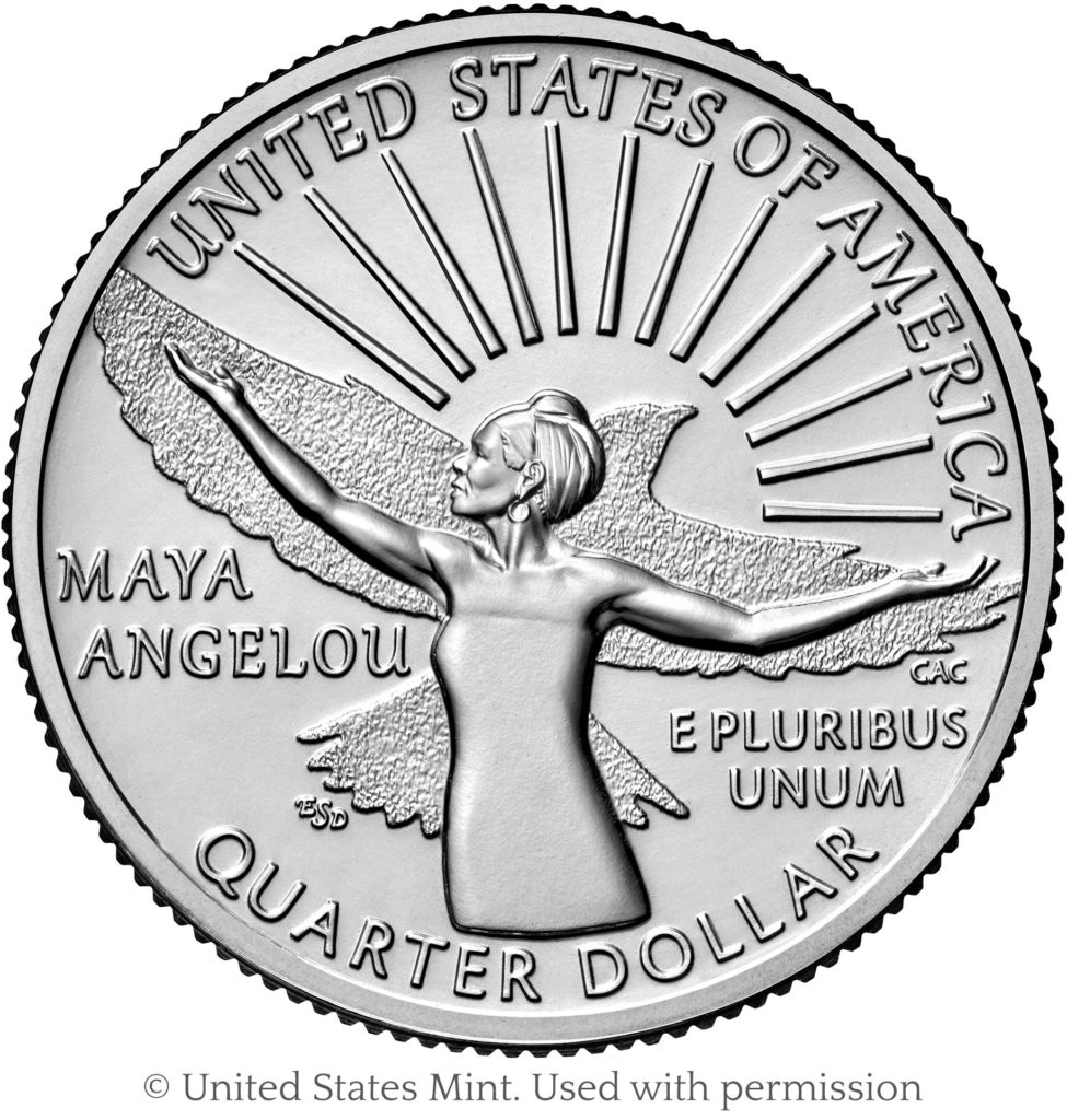 Maya Angelou quarters in circulation - Emily S. Damstra