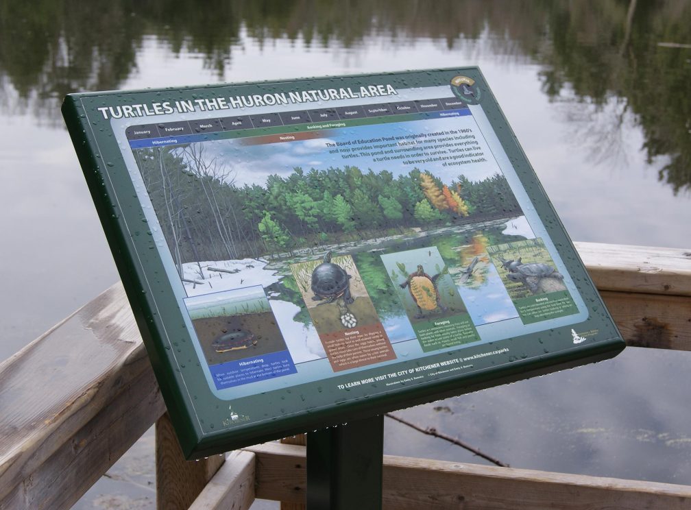 Illustrated trailside signs at Kitchener's Huron Natural Area - Emily S ...